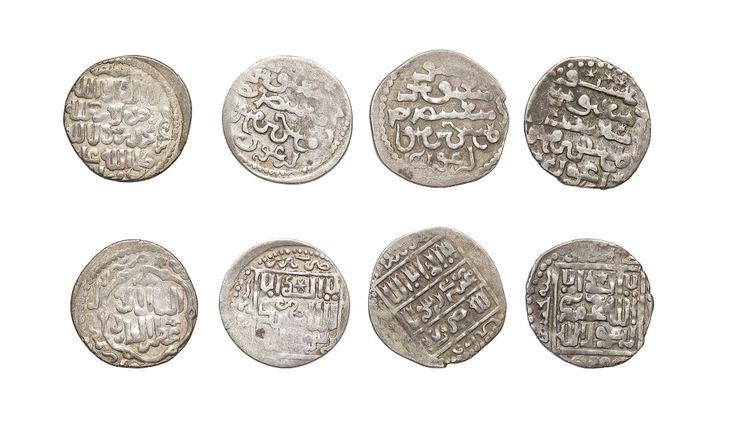 ILLKHANID, ABAQA AND ARGHUN, FOUR SILVER DIRHAMS, DATED