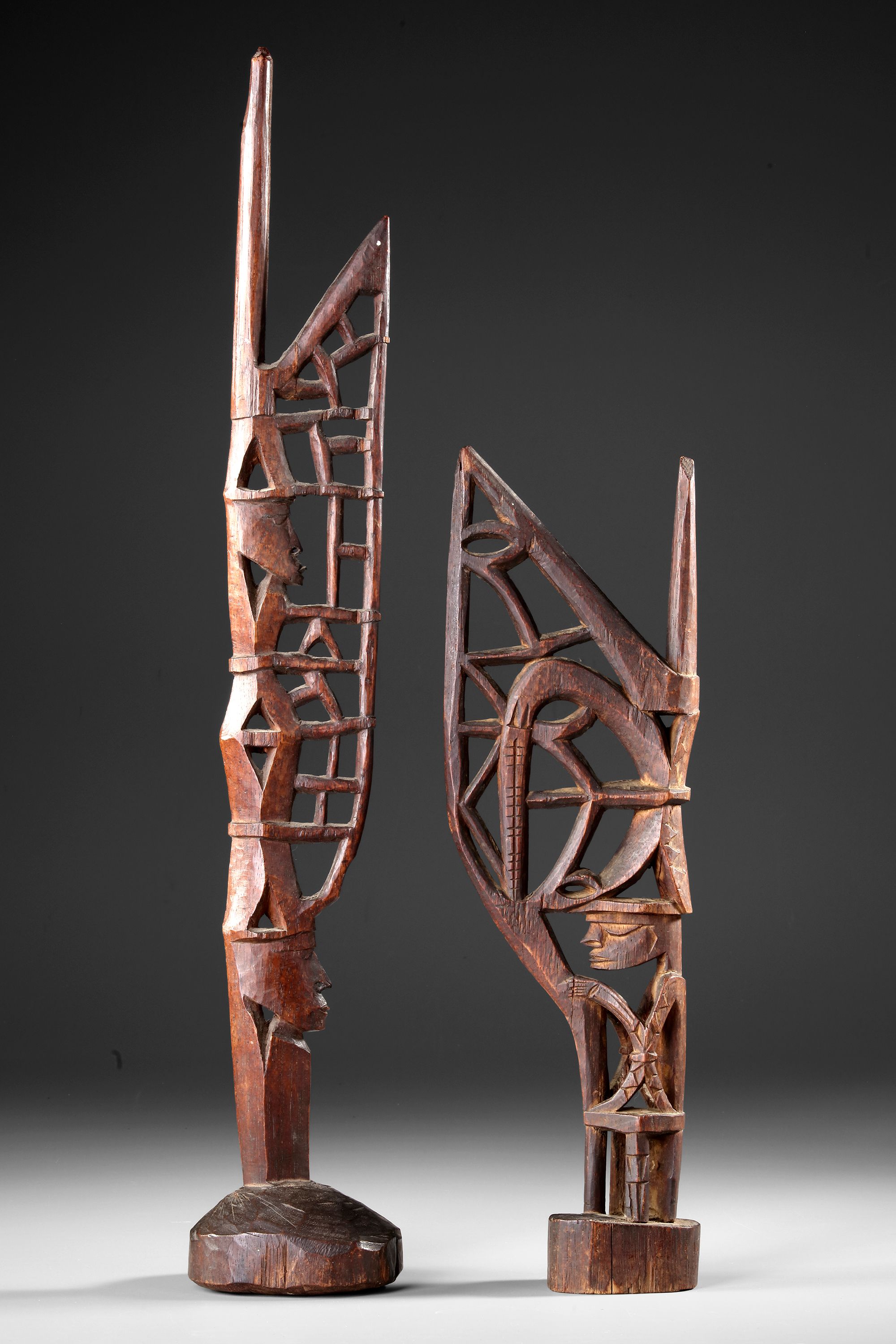 Two Mbitoro carvings from the Kamoro people in Mimika. Probably from ...