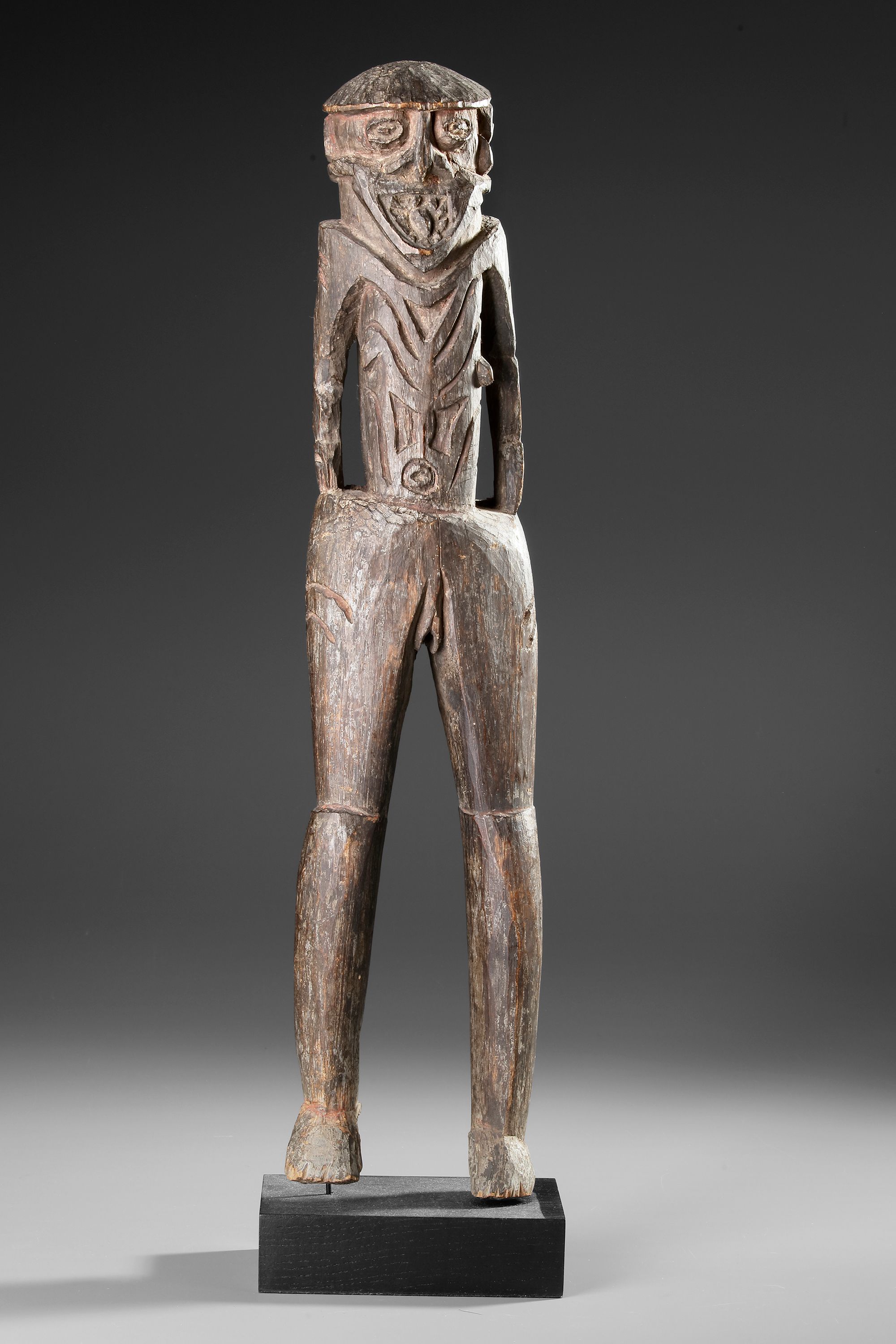 Asmat Female figure in ironwood. Collected by Jac Hoogerbrugge in the ...