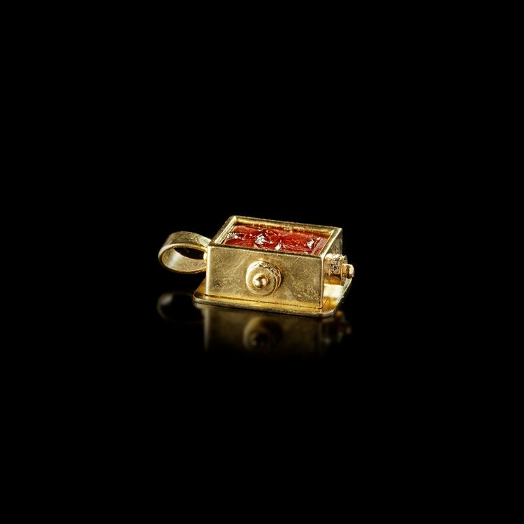 A ROMAN RED JASPER INTAGLIO IN A MODERN GOLD MOUNT, INTAGLIO 1ST-2ND ...
