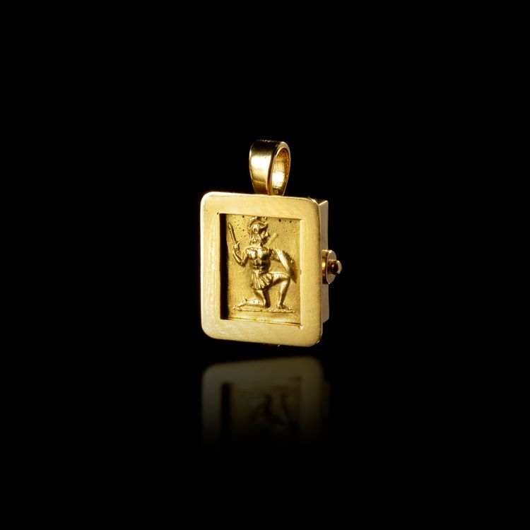 A ROMAN RED JASPER INTAGLIO IN A MODERN GOLD MOUNT, INTAGLIO 1ST-2ND ...