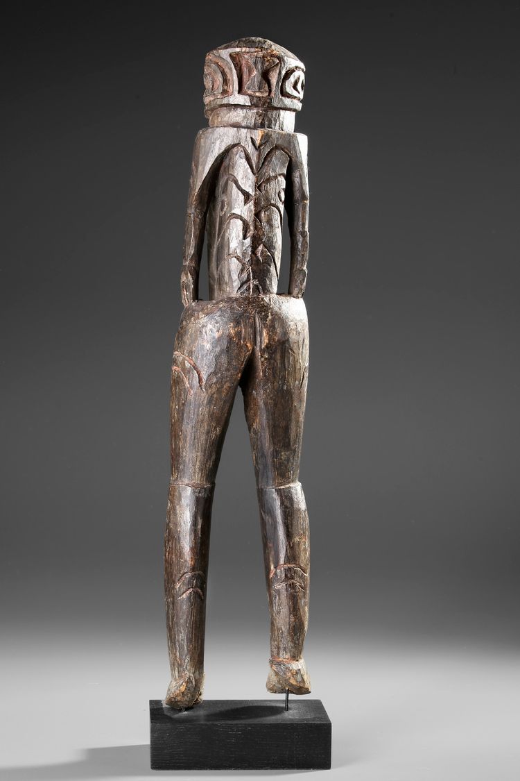 Asmat Female figure in ironwood. Collected by Jac Hoogerbrugge in the ...