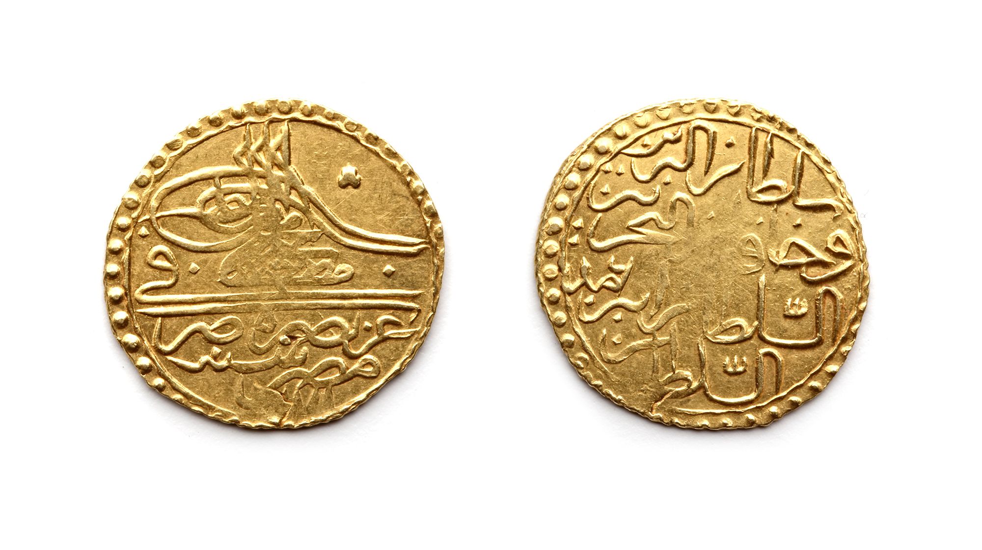OTTOMAN EMPIRE, EGYPT, MUSTAFA III, GOLD ZERI MAHBUB, DATED (1171H/1757AD)