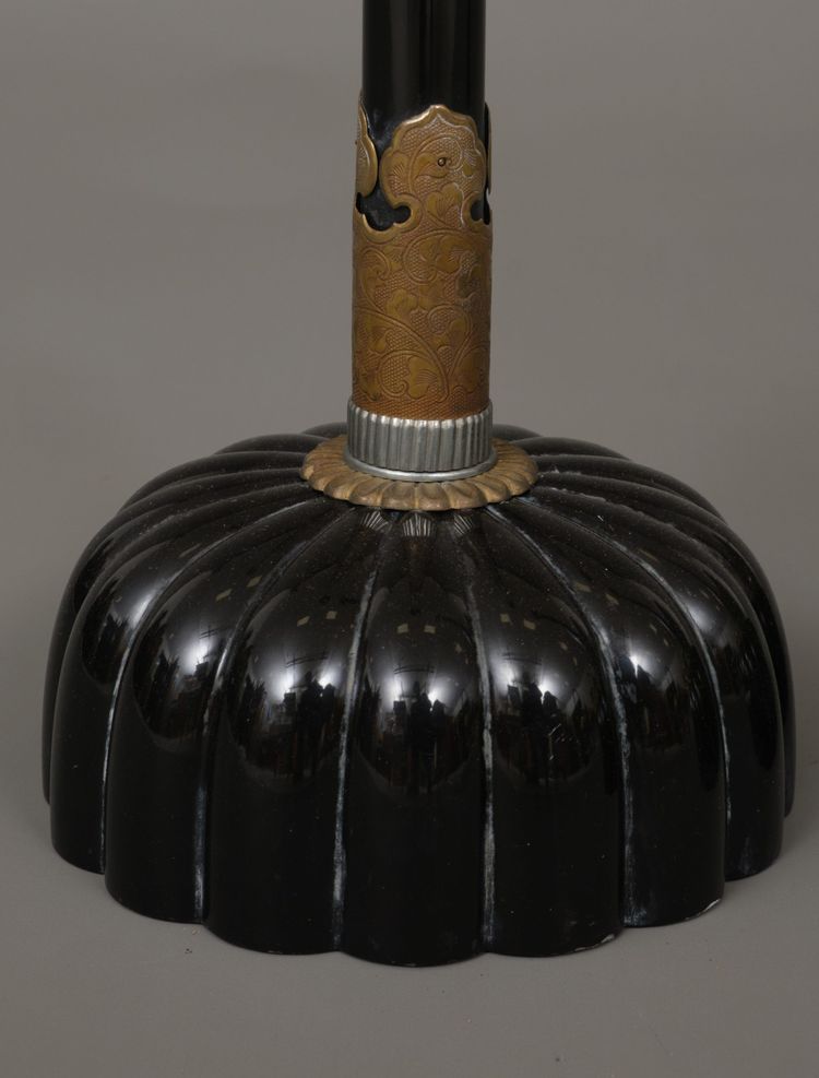 TWO STYLISH JAPANESE TEMPLE CANDLESTICK, 19TH CENTURY