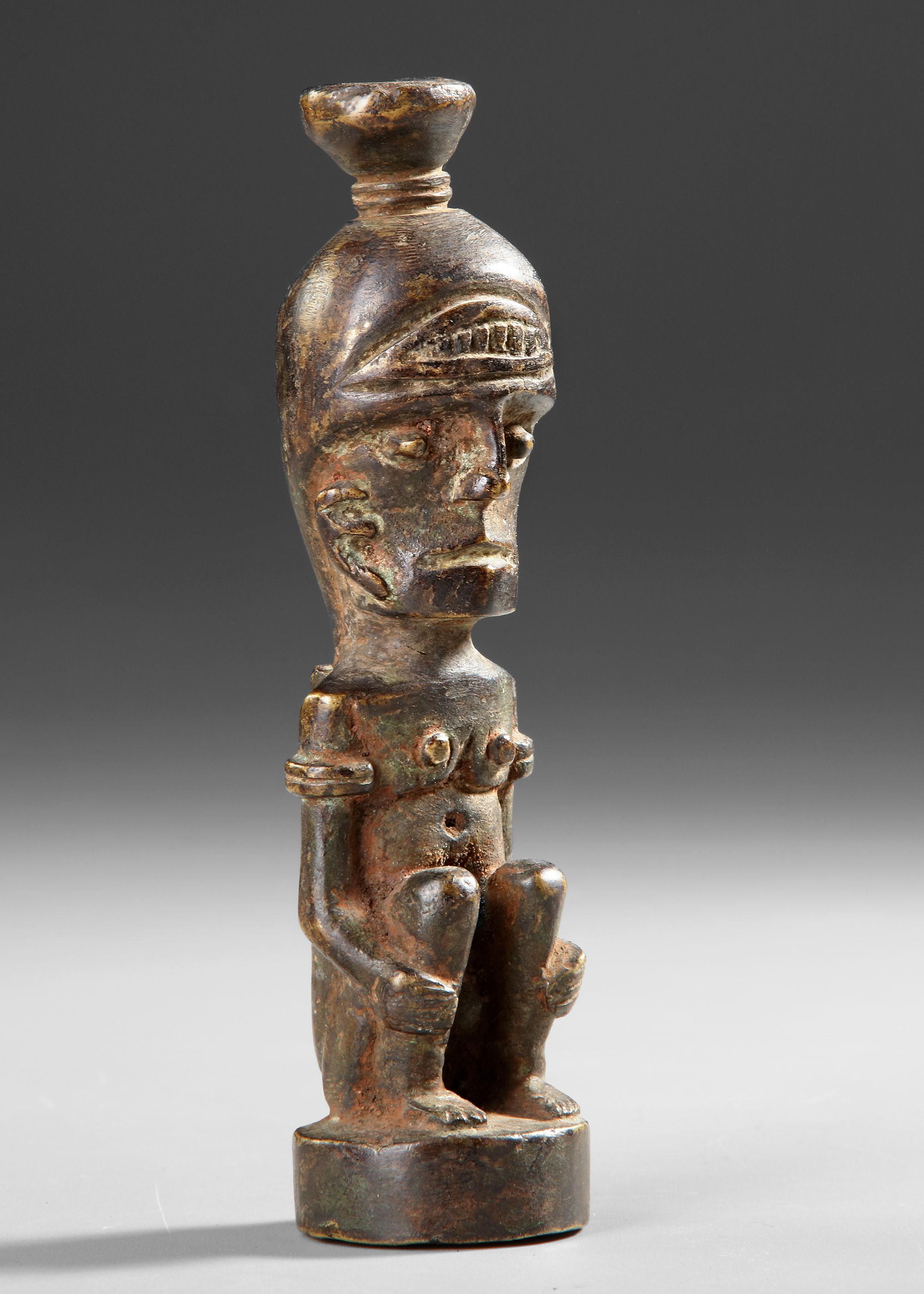 Sumatra. Batak Ancestor figure in bronze.